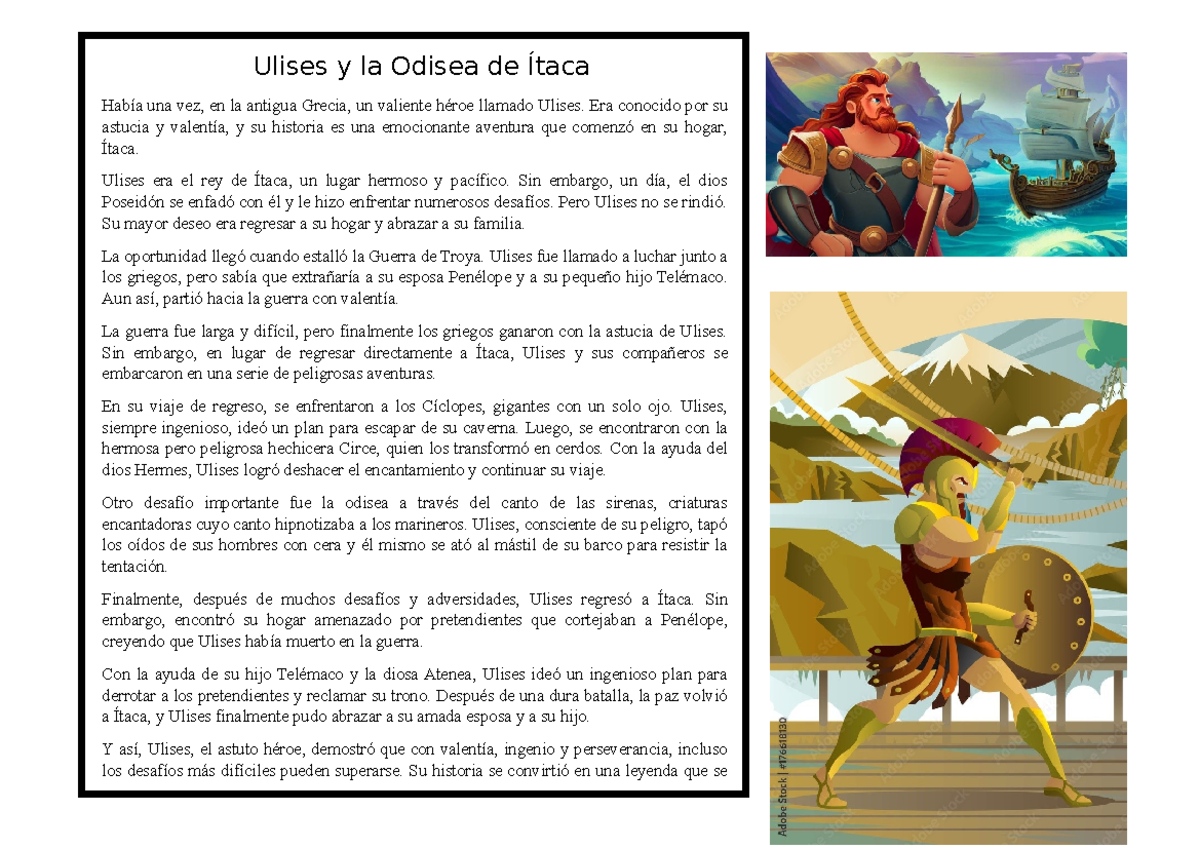 Ulises y la Odisea de Ítaca - Ulises y la Odisea de Ítaca Había una vez ...