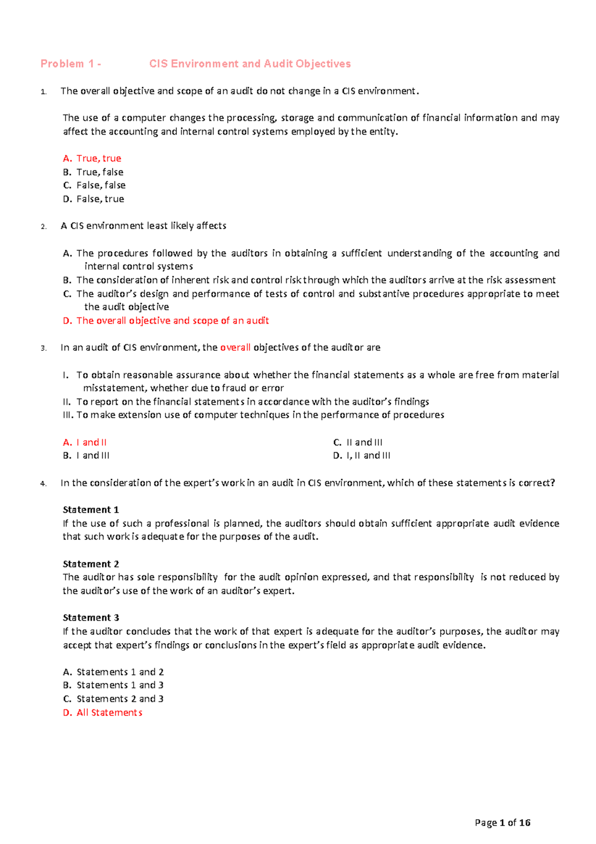 CIS Environment - The use of a computer changes the processing, storage ...