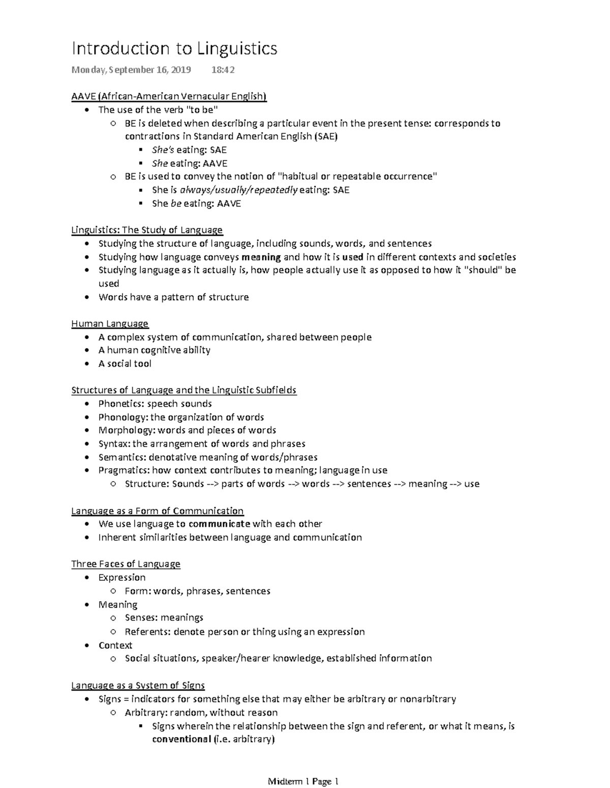 Ling 2000 Introduction To Linguistics 1 Warning Tt Undefined Function 32 Warning Tt