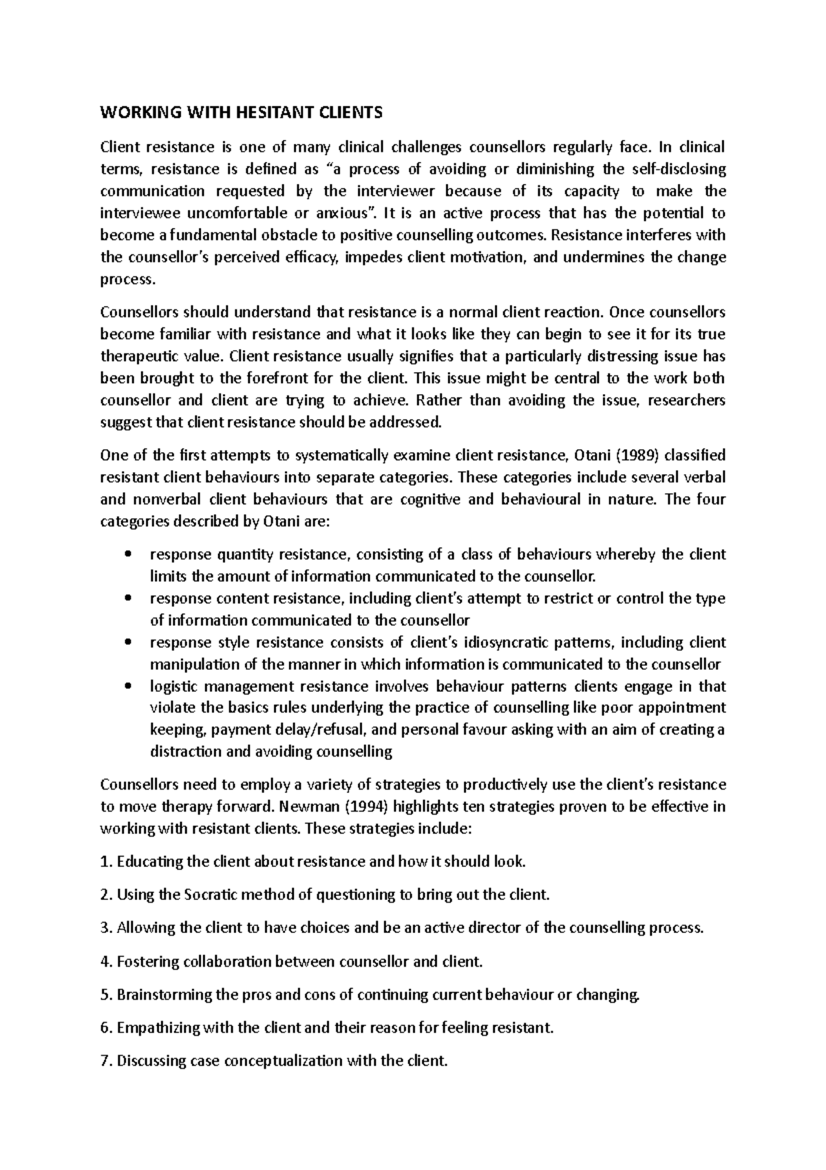 Working WITH Hesitant Clients - WORKING WITH HESITANT CLIENTS Client ...