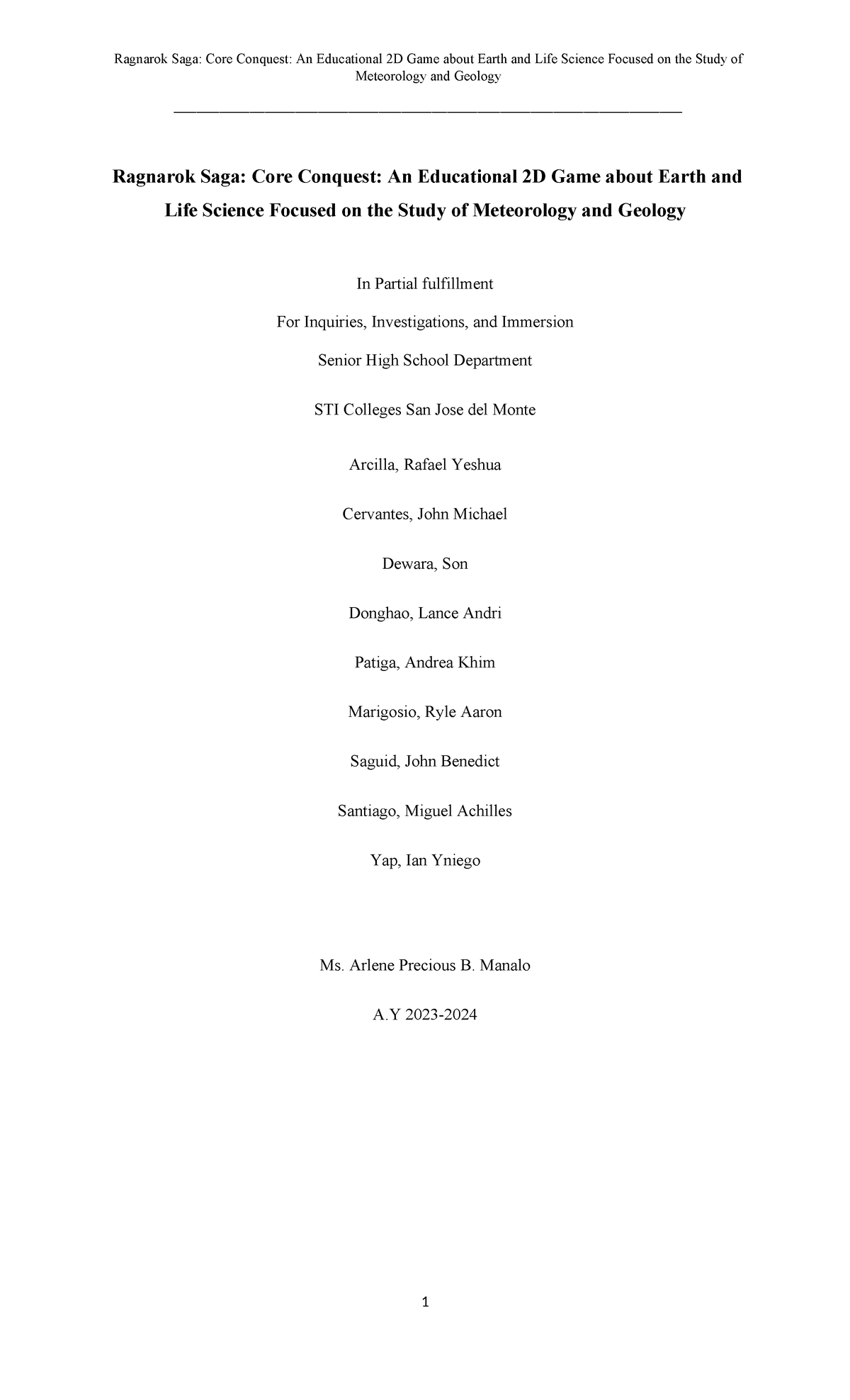 Research Paper - Meteorology and Geology - Studocu