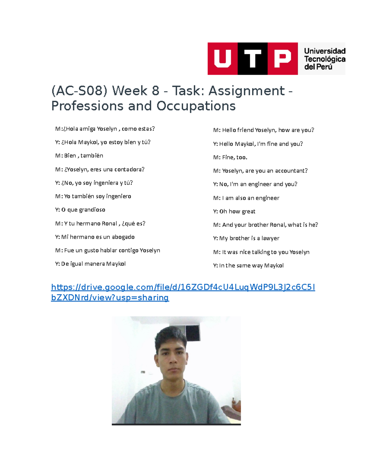 Week 8 - (AC-S08) Week 8 - Task: Assignment - Professions and Occupations - Studocu