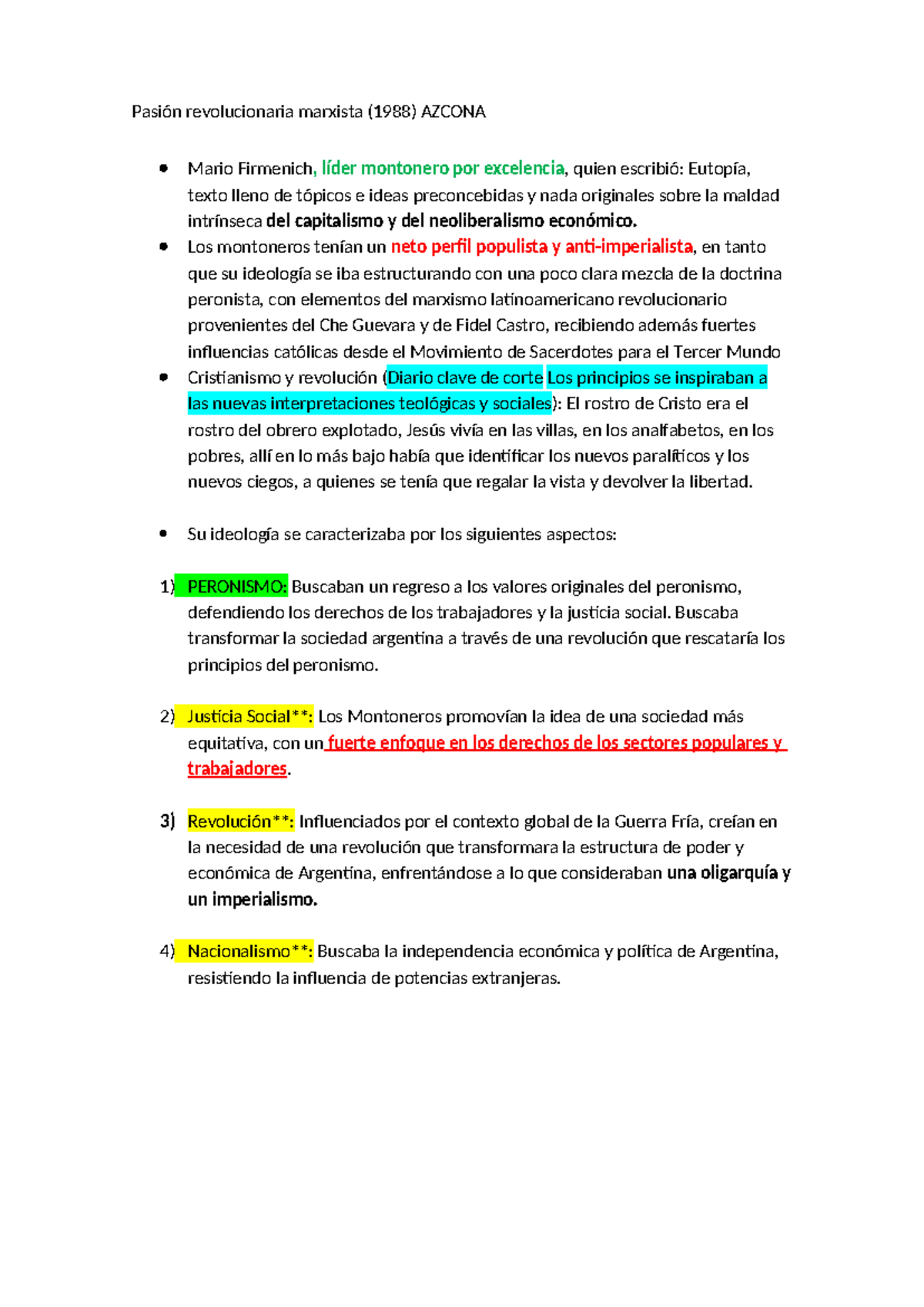 Montoneros - Pasión revolucionaria marxista (1988) AZCONA Mario ...