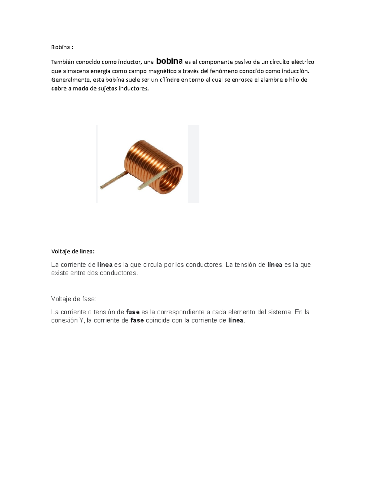 Marc teorico - nada - Bobina : También conocido como inductor, una ...