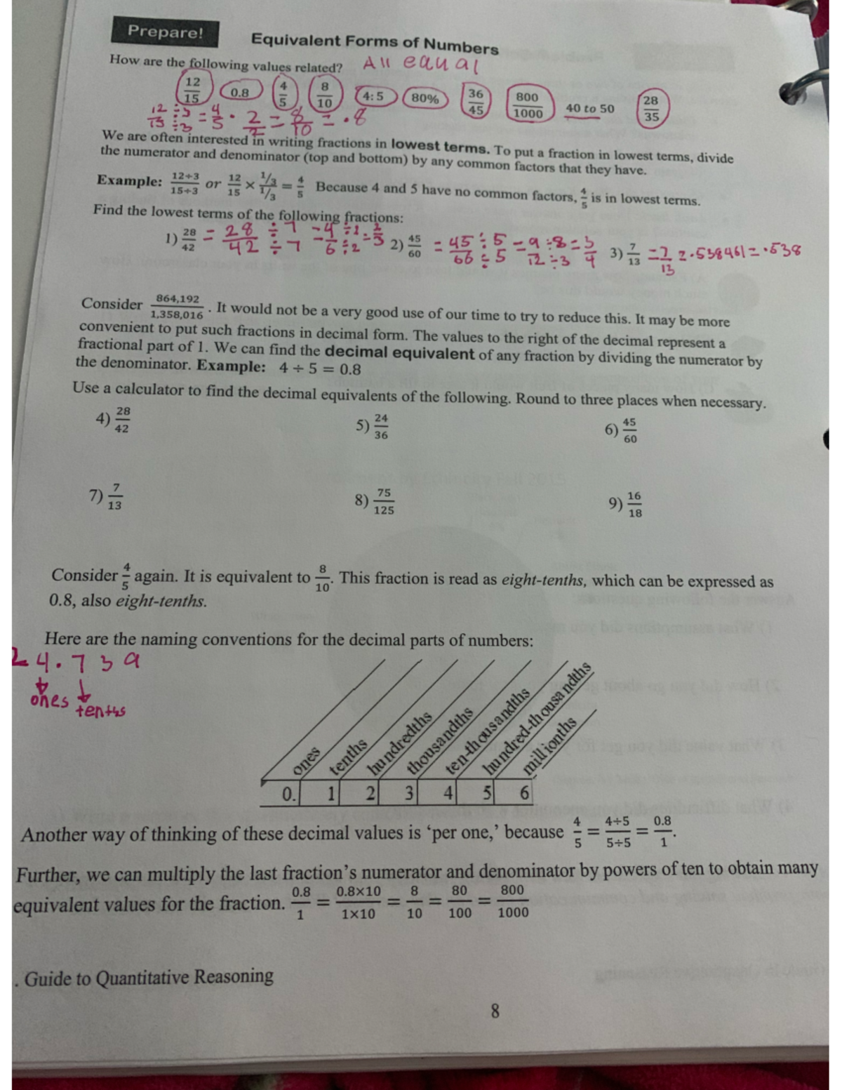 Math notes from class - MATH 123 - Ivy Tech - Studocu
