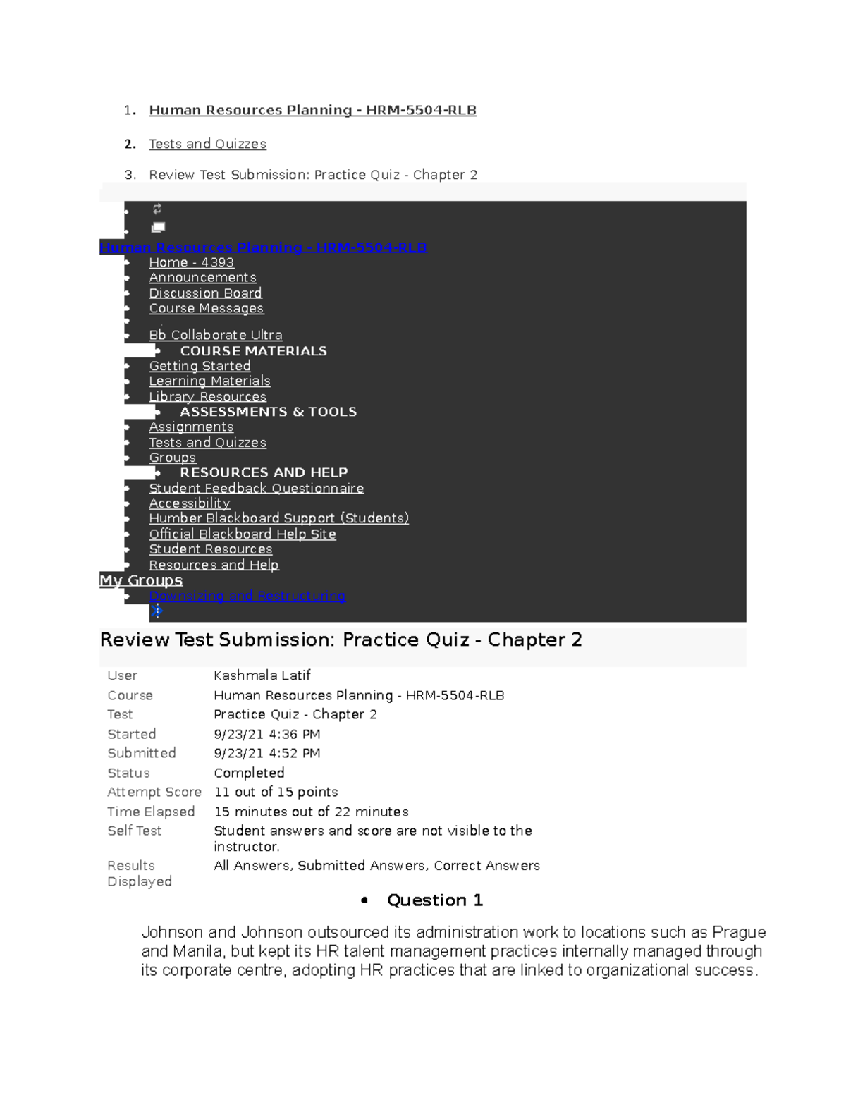 Chapter two. Aligning HR with strategy - HRM 5003 - Humber College ...