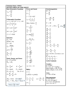 Physics - Grade: 12 - High School - Canada - Studocu