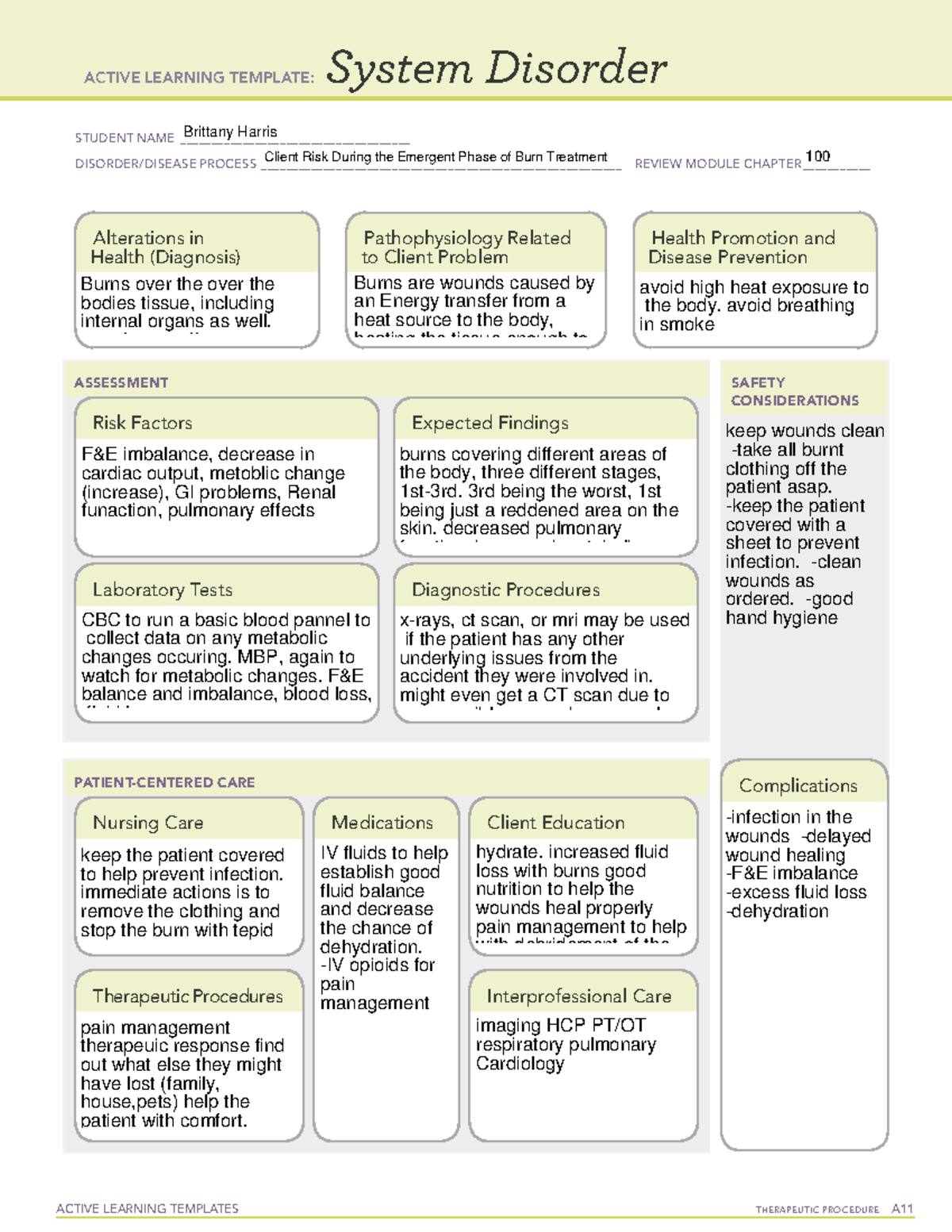 #27 client risk during the emergent phase of burn treatment - ACTIVE ...