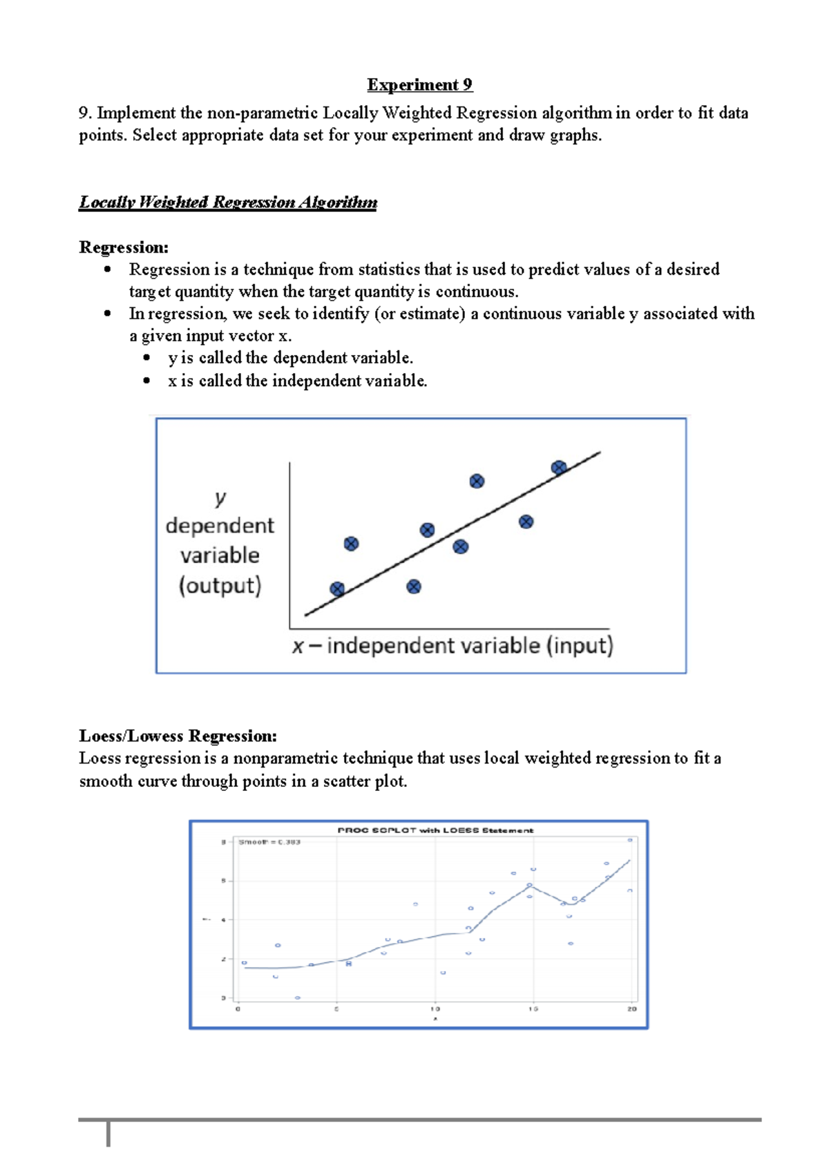 Ml Lab Program 9 Mllab Experiment 9 9 Implement The Non Parametric Locally Weighted