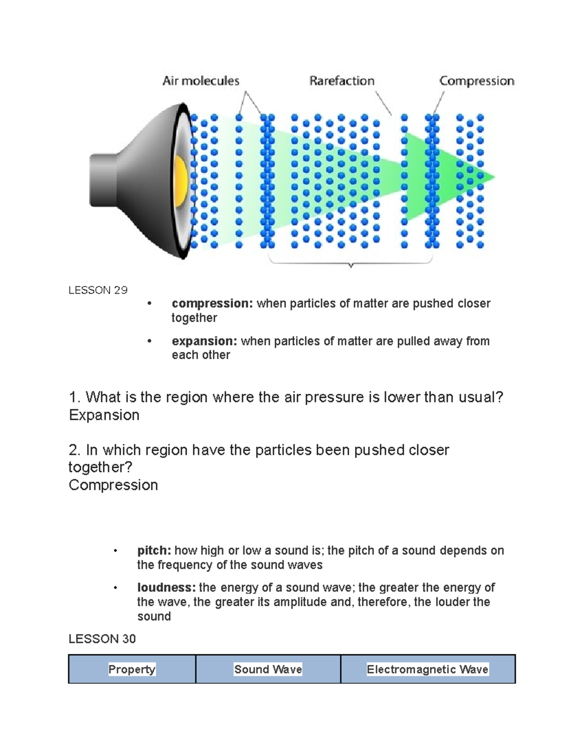 Force and motion lessons 29-30 - LESSON 29 - compression: when ...