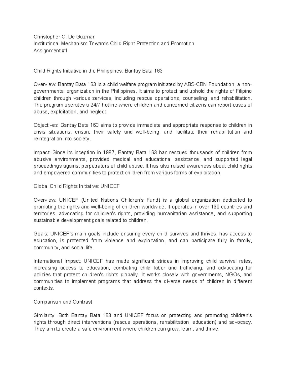 Institutional Mechanism Towards Child Rights Protection and Promotion ...