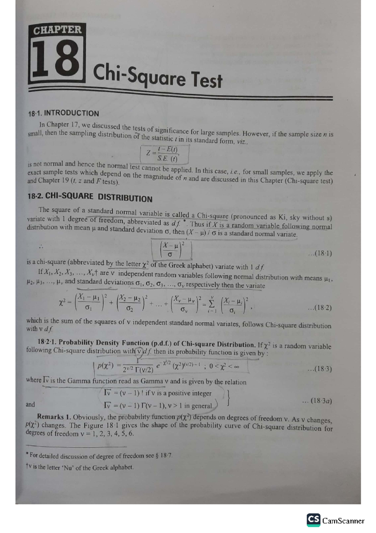 Chi square test - Test of Significance part 2 - CHAPTER 18 Test 18 ...