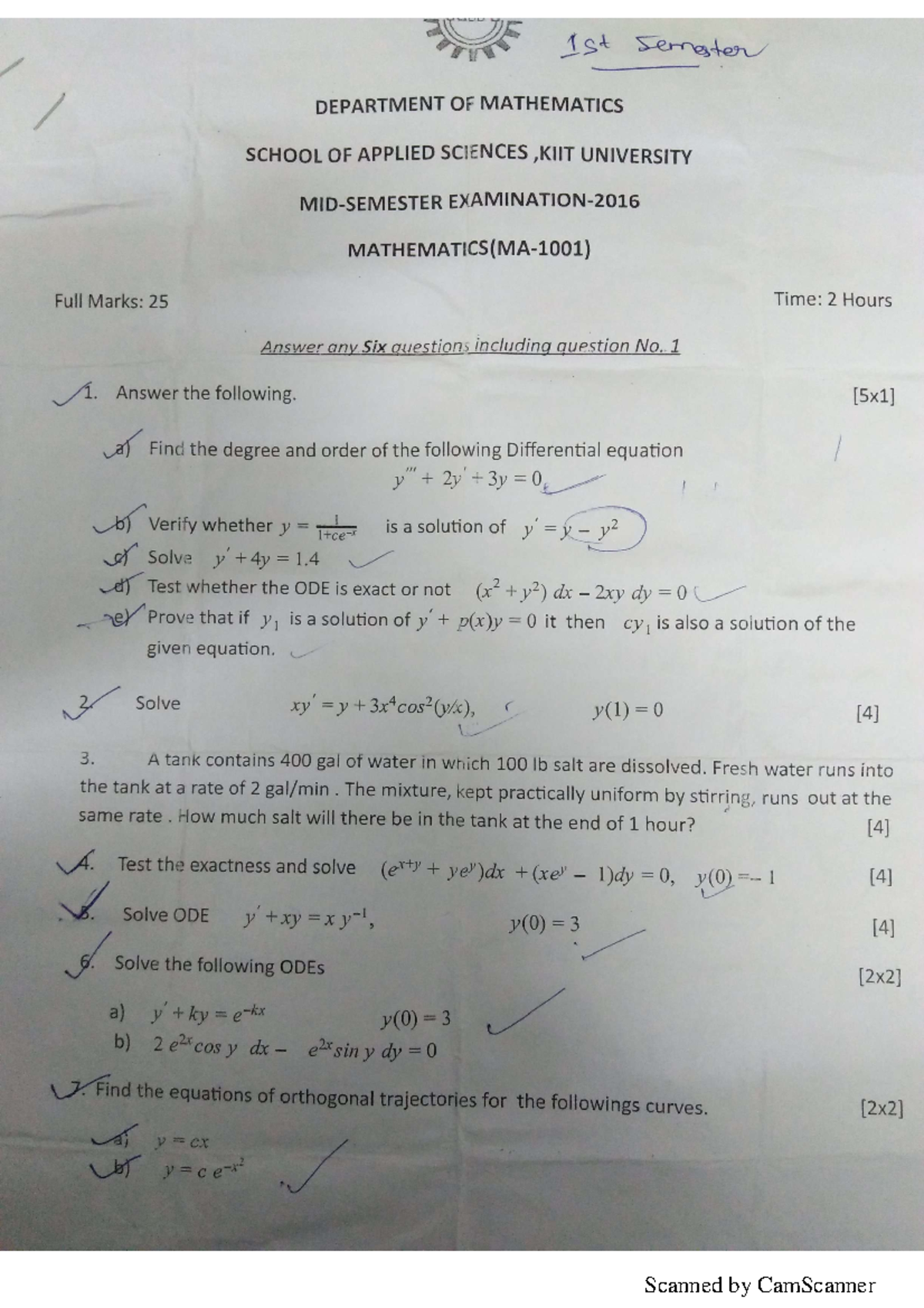 Last year ques paper - ALL MATHEMATICS PDF ARE ATTACHED WITH NEAT AND ...
