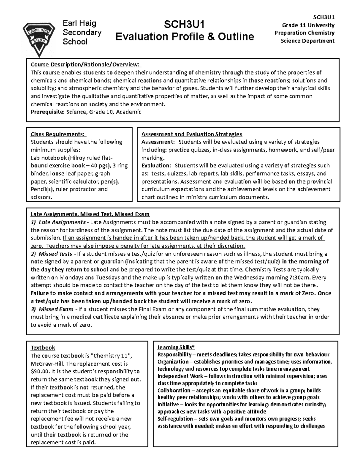 SCH3U1 - dadwdda - Course Description/Rationale/Overview: This course ...
