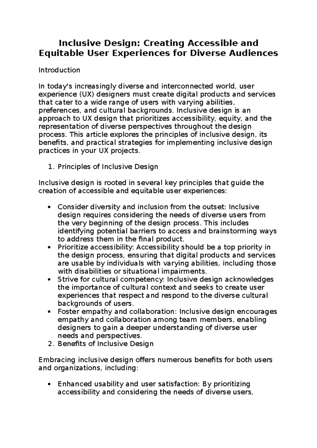 Inclusive Design- Creating Accessible and Equitable User Experiences ...
