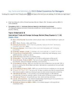 WGU C211 Key Terms - Key Terms and Definitions for C211 Global ...