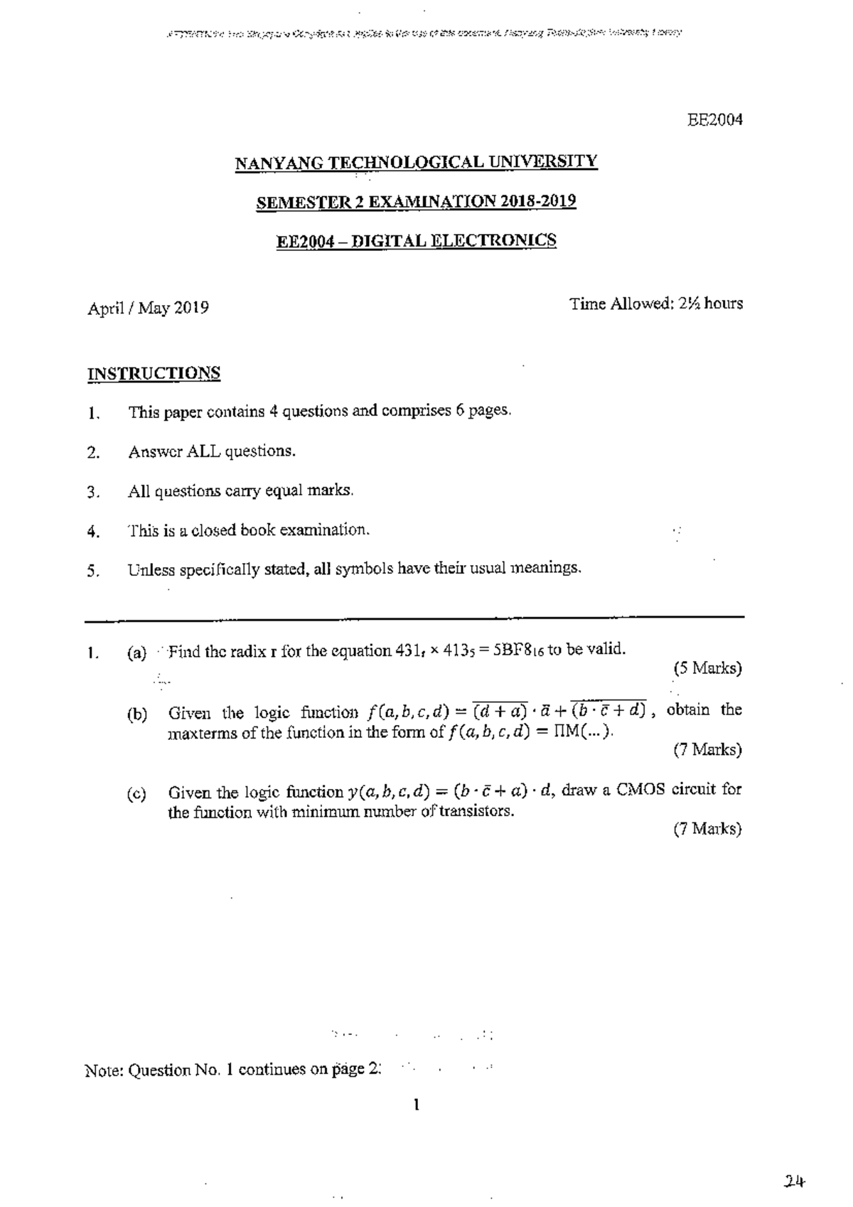 EE2004 1819 S2 all - NAAAA - EE2024 - Studocu