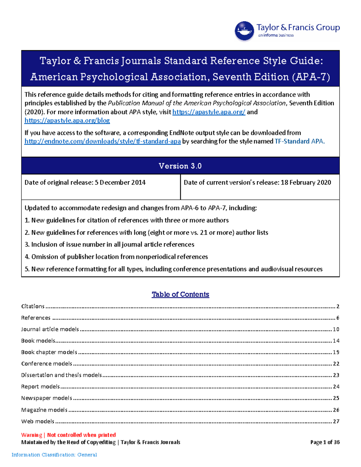 SAGJ referencing guide - Warning | Not controlled when printed ...