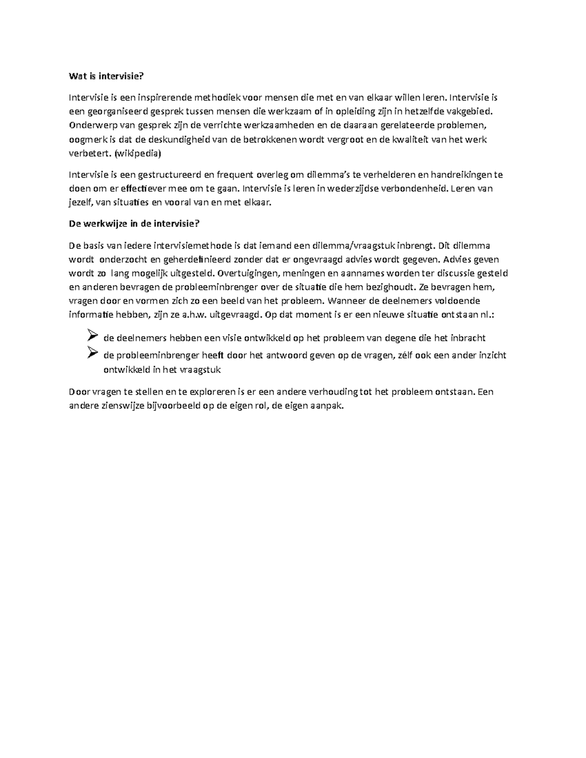 Wat is intervisie - Voorbereiding bijeenkomst jaar 3 - Wat is ...