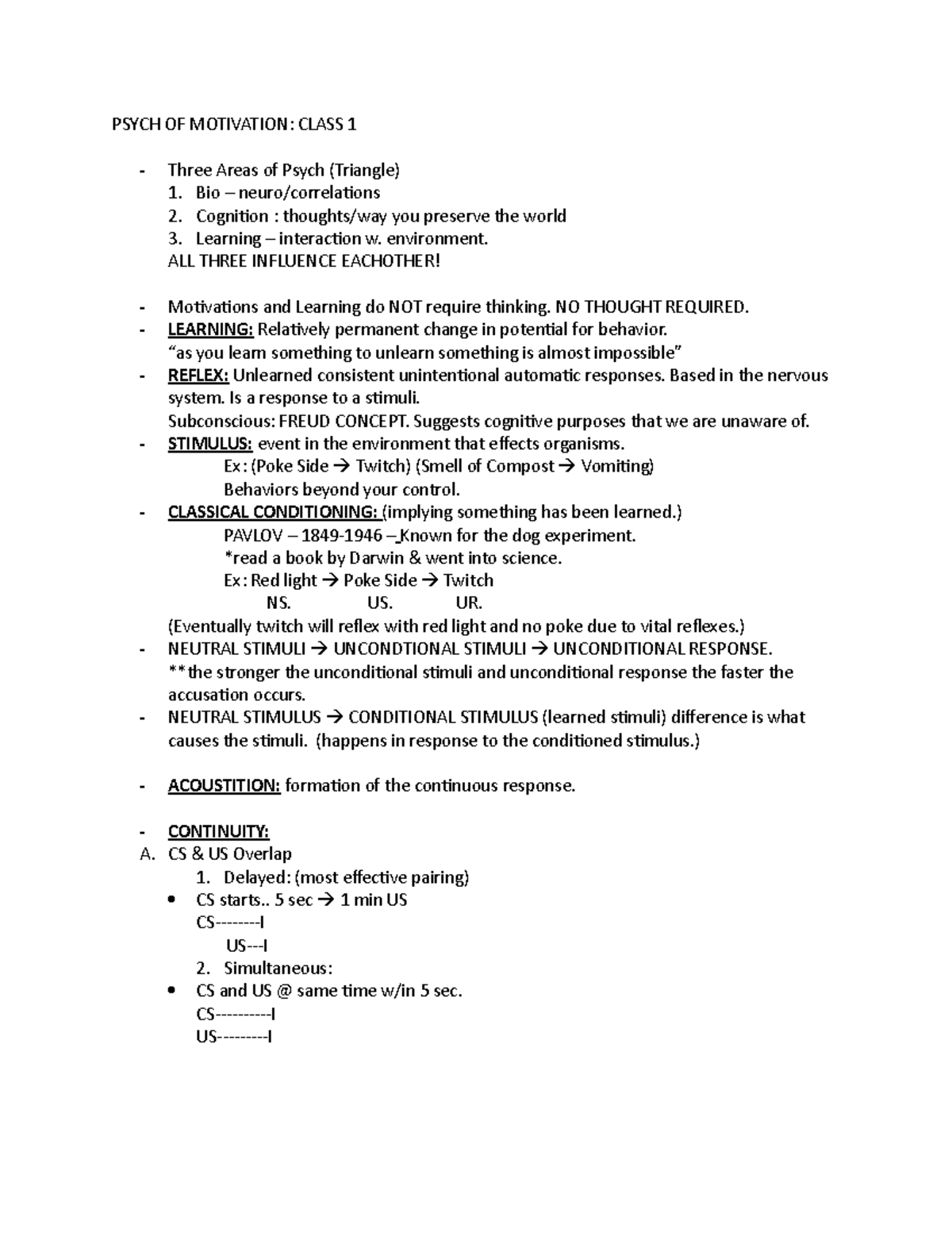 Psych OF Motivation 3 - Lecture notes 3 - PSYCH OF MOTIVATION: CLASS 1 ...
