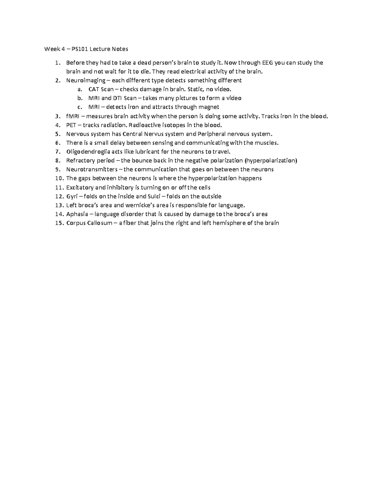 PS101 - Week 4 notes - Week 4 – PS101 Lecture Notes Before they had to ...