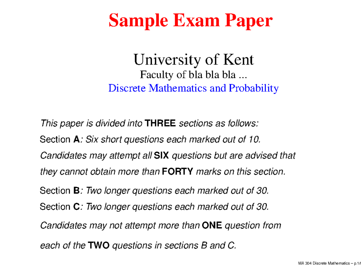 Rev lect1 - This is a practice paper for Discrete Mathematics - Sample ...
