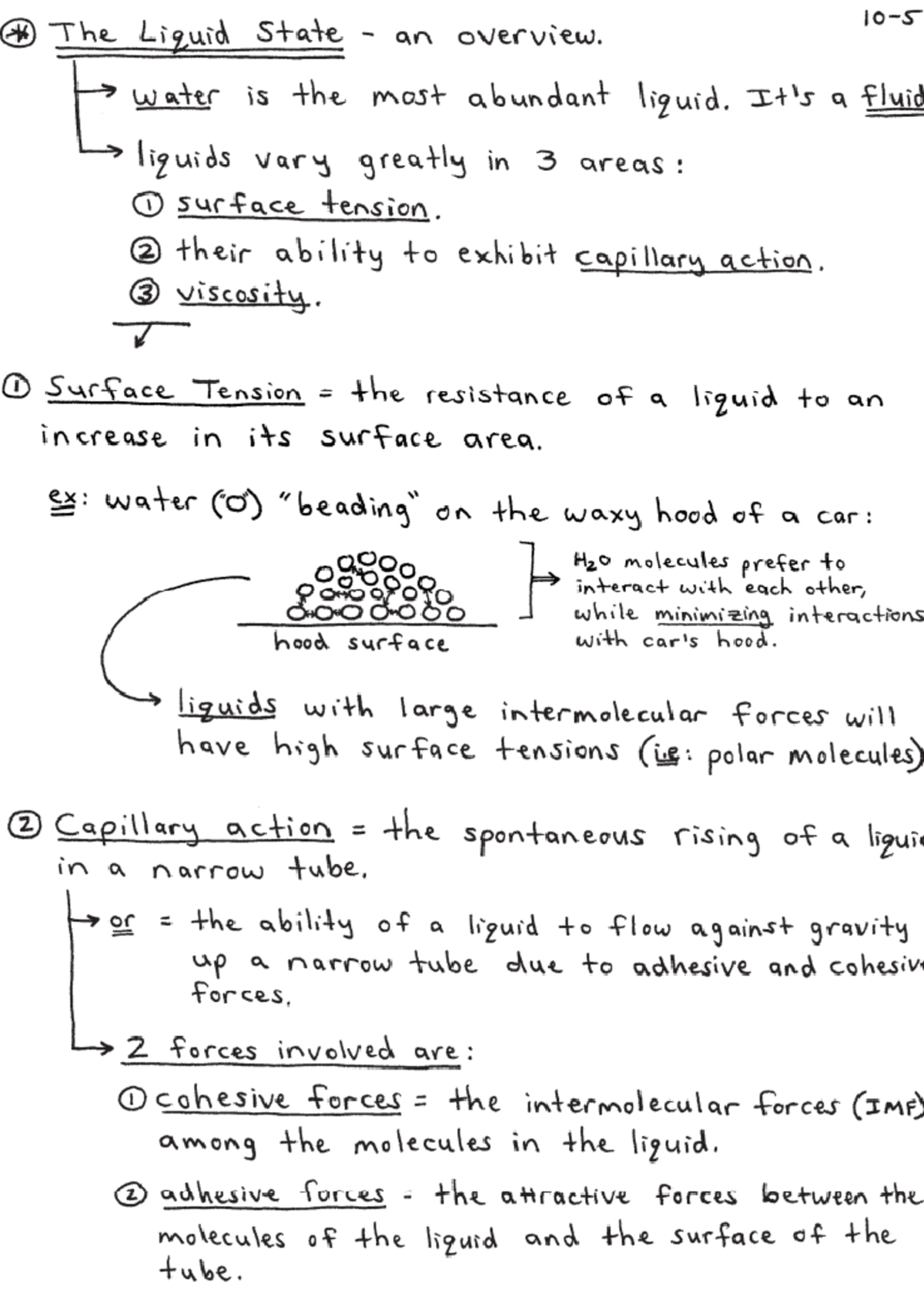 Y - Liquids and solids sec 1 - notes - CHEM 1031 - Studocu