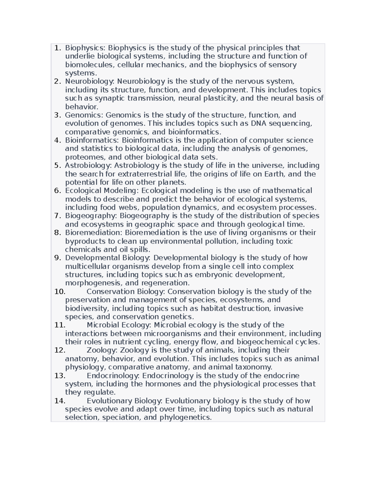 Biology lecture 8 - Biophysics: Biophysics is the study of the physical ...