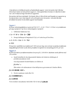 Mindstekravsopgaver 2 - Hvert delspørgsmål udgør én opgave, og til ...