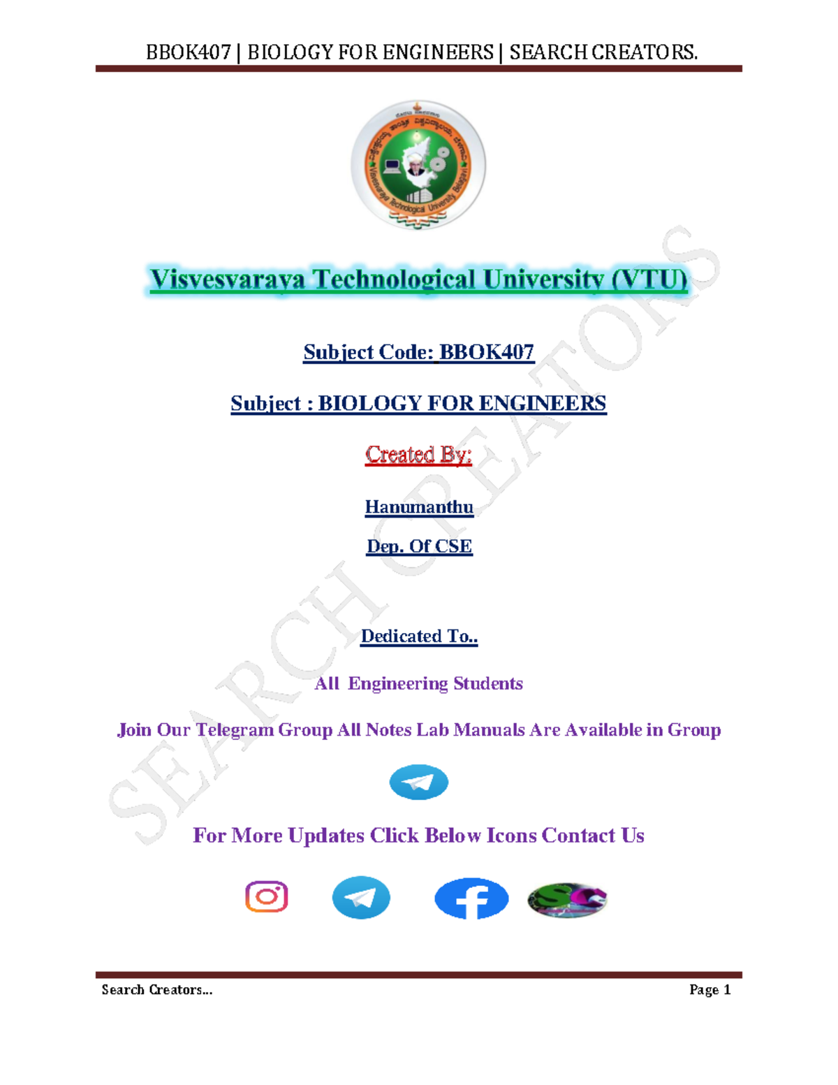 Module-03 - notes - Subject Code: BBOK Subject : BIOLOGY FOR ENGINEERS ...