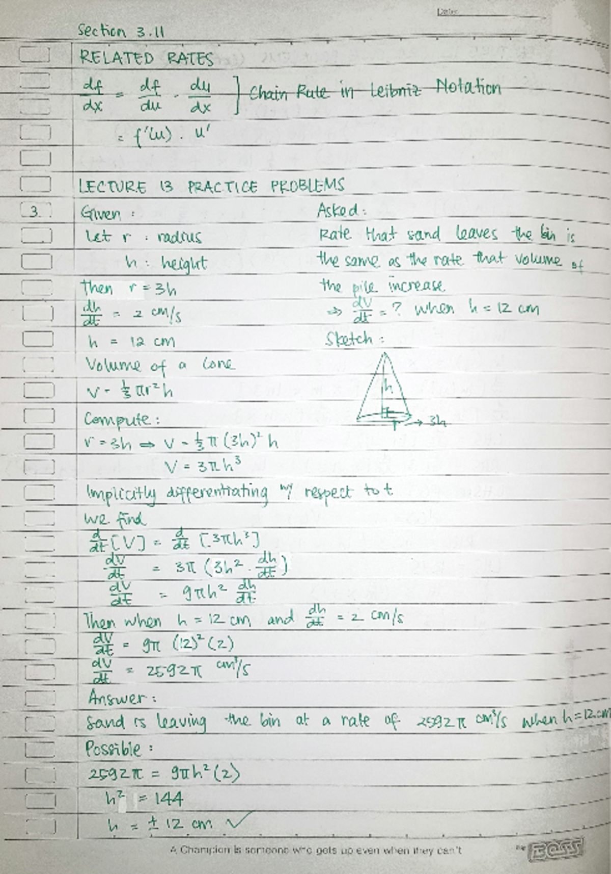 MATH2200 Calc I Related Rates - MATH 2200 - Studocu