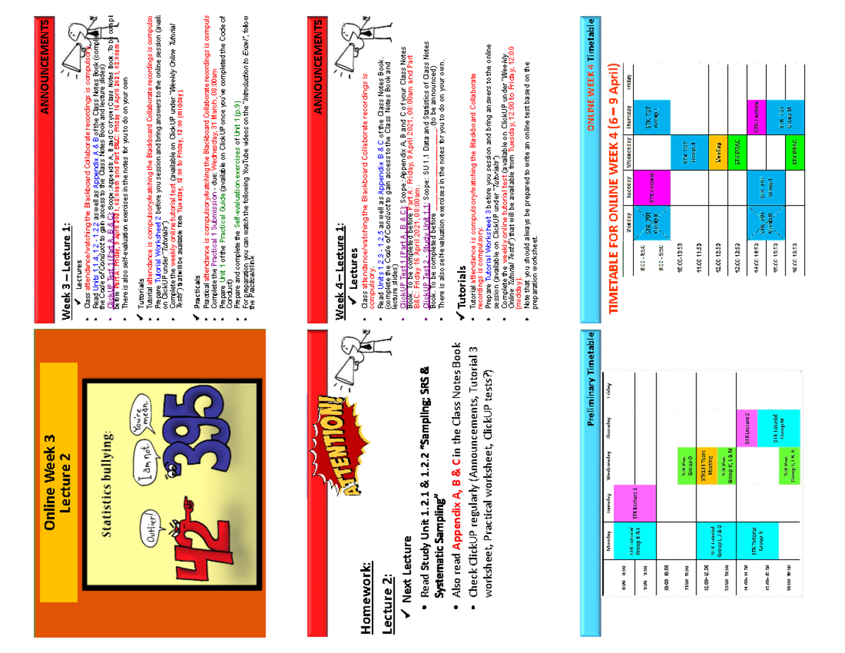STK133 Week 3 - SRS & Systematic Sampling - Online Week 3 Lecture 2 ...
