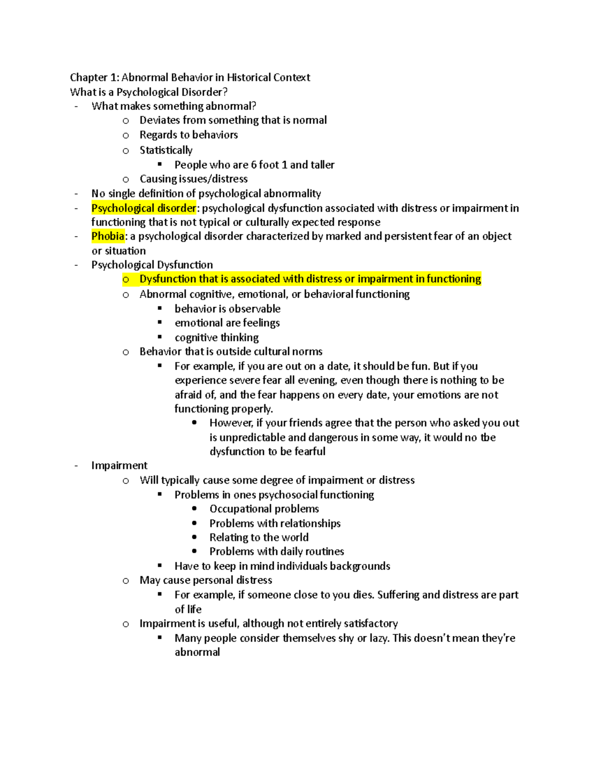 Chapter 1 Abnormal - Chapter 1: Abnormal Behavior in Historical Context ...