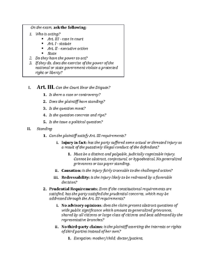 CON LAW Final EXAM Chart - Constitutional Law Review Procedural Due ...