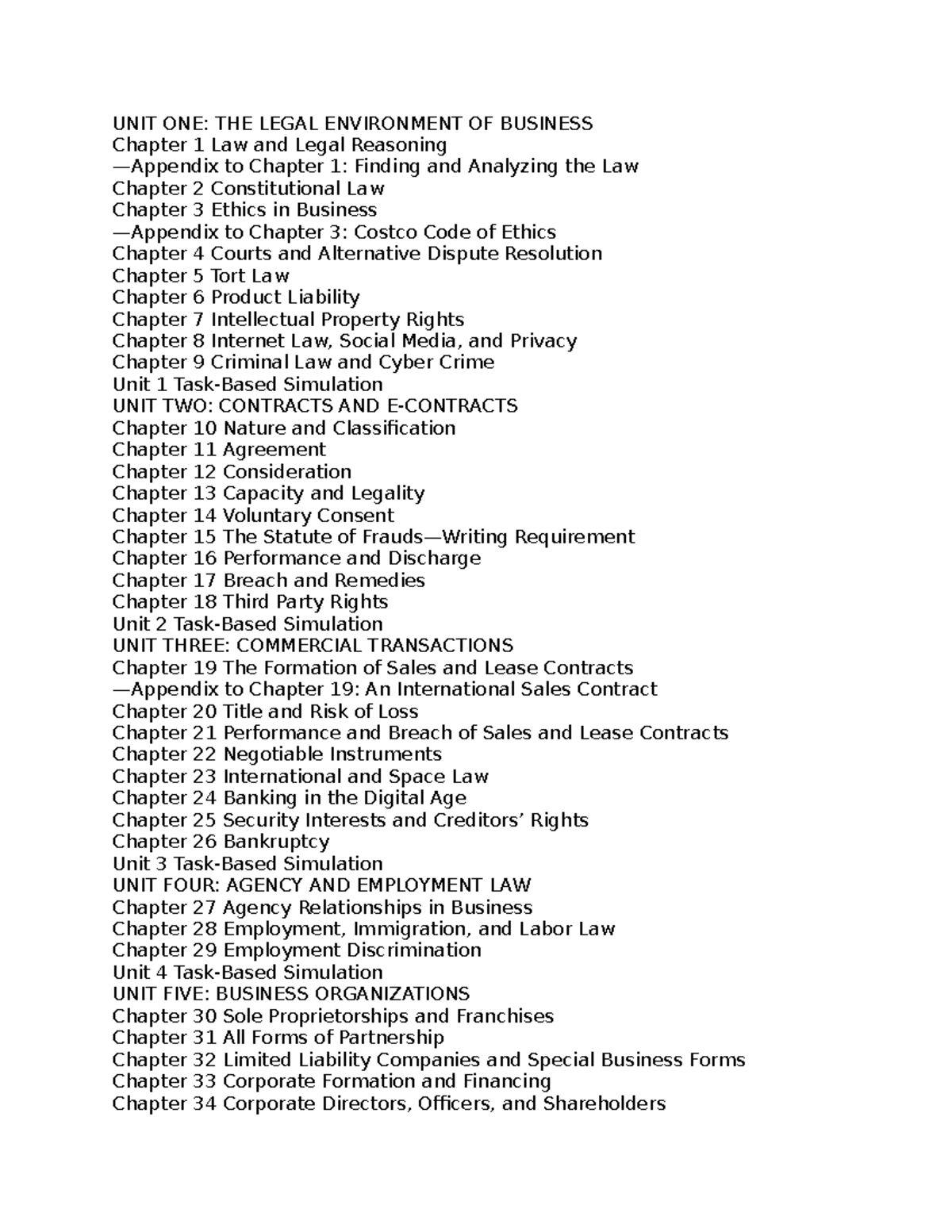 Aug 26 - lecture note - UNIT ONE: THE LEGAL ENVIRONMENT OF BUSINESS ...