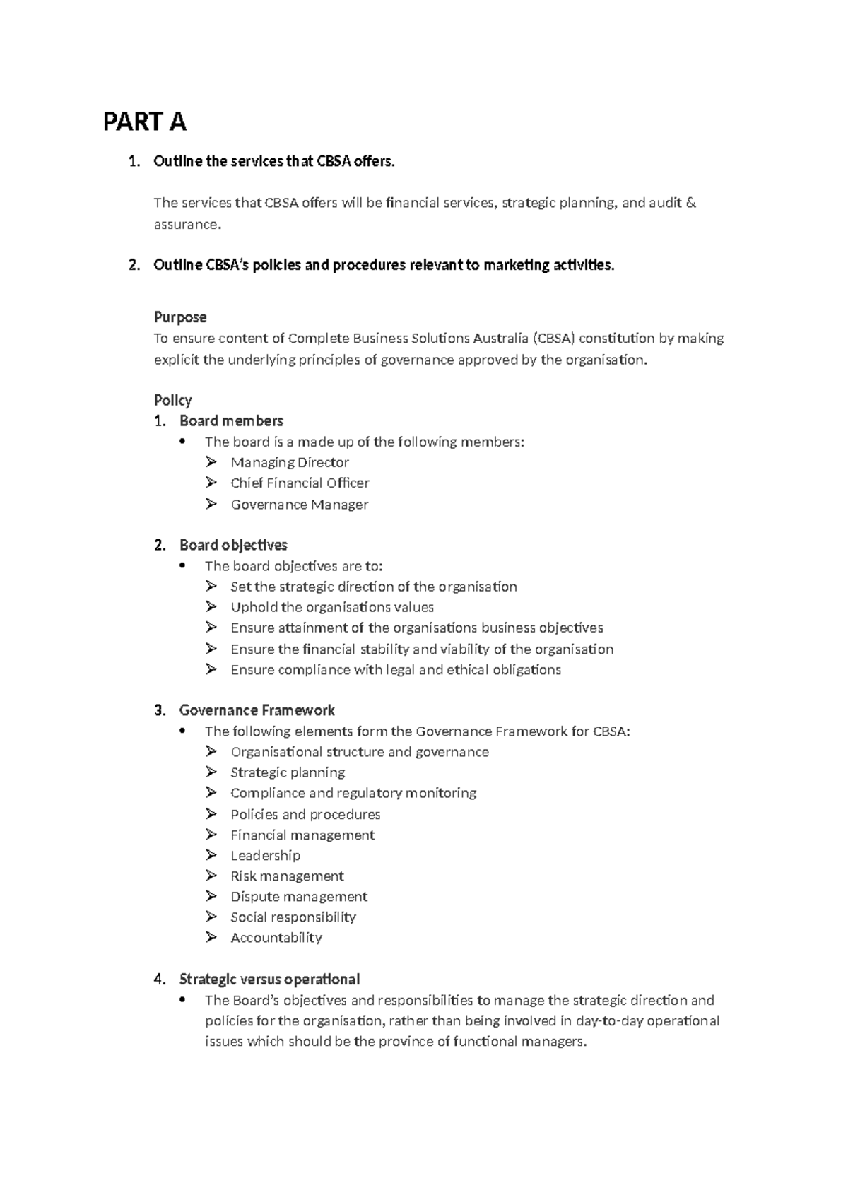 CBSA - cbsa document - Diploma of Leadership and Management - Studocu