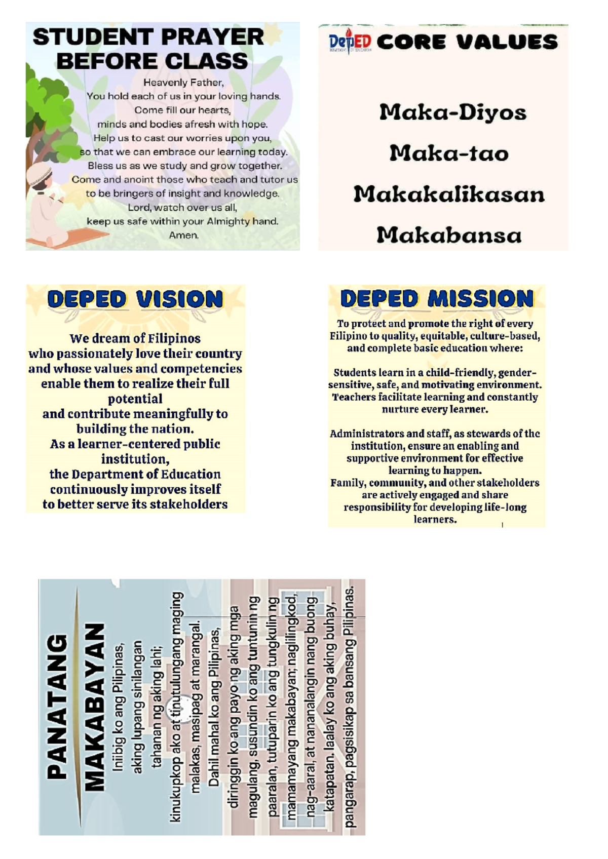 FLAG Raising - routine - STUDENT PRAYER DepED CORE VALUES BEFORE CLASS Heavenly Father, You hold ...