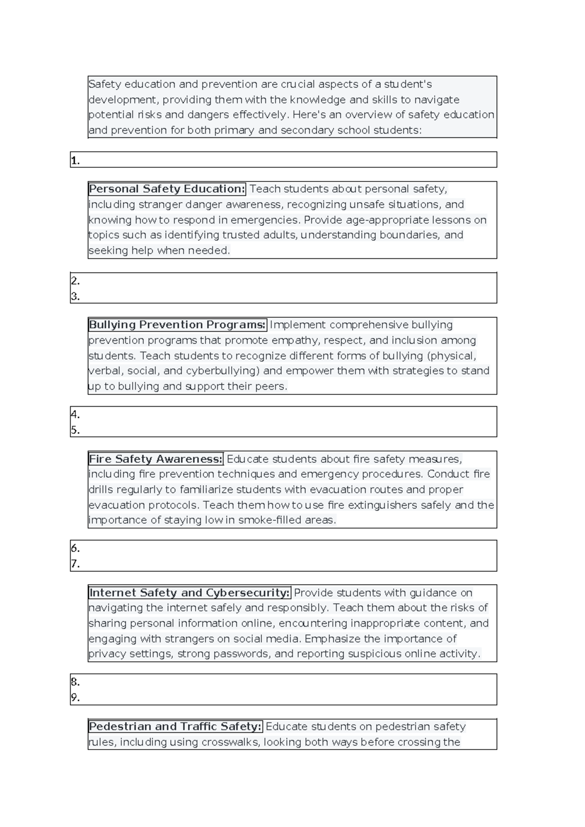 About Safety Education and Prevention for Primary and Secondary School ...