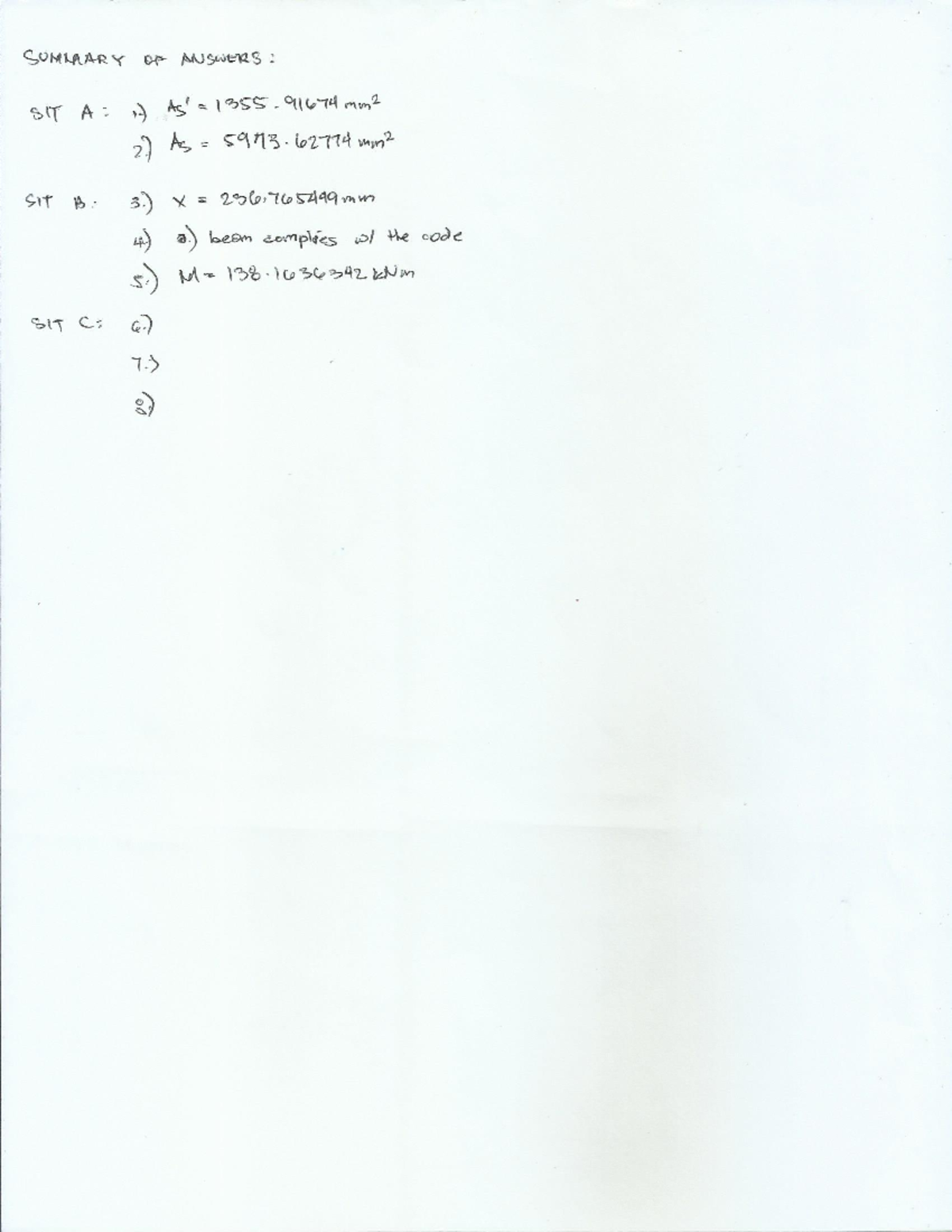 CE501 Sinfuego Finalexam - BS Civil Engineering - Studocu