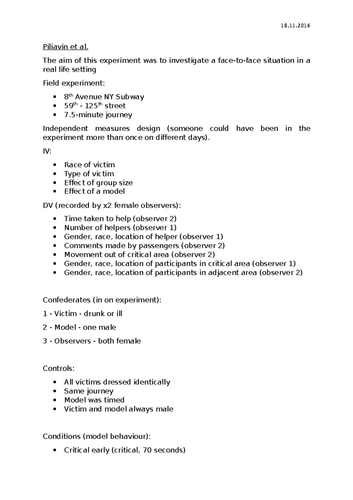 P 18 - These are all lesson work notes for component 2 of psychology ...