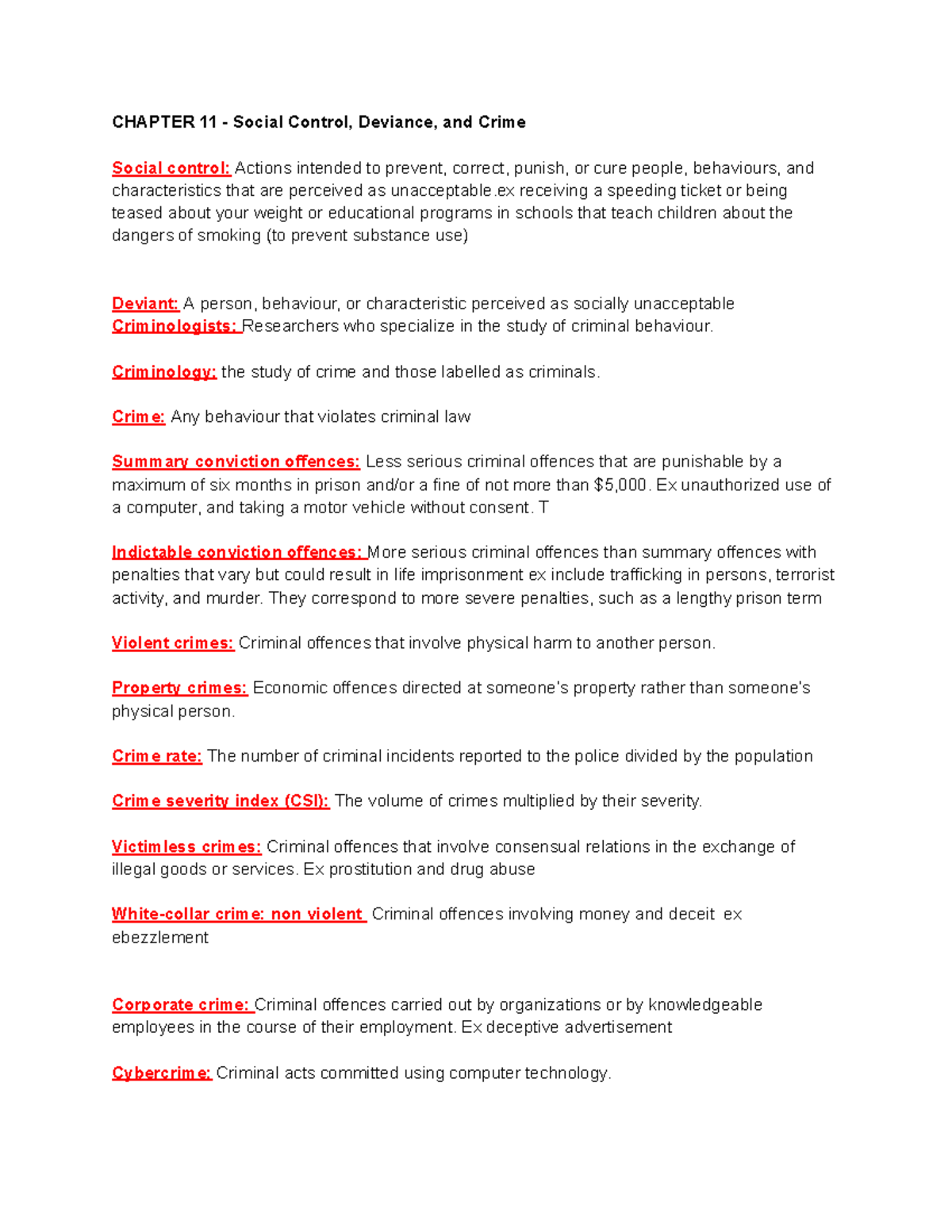 Sociology 101 - CHAP 11 study guide - 2022 - CHAPTER 11 - Social ...