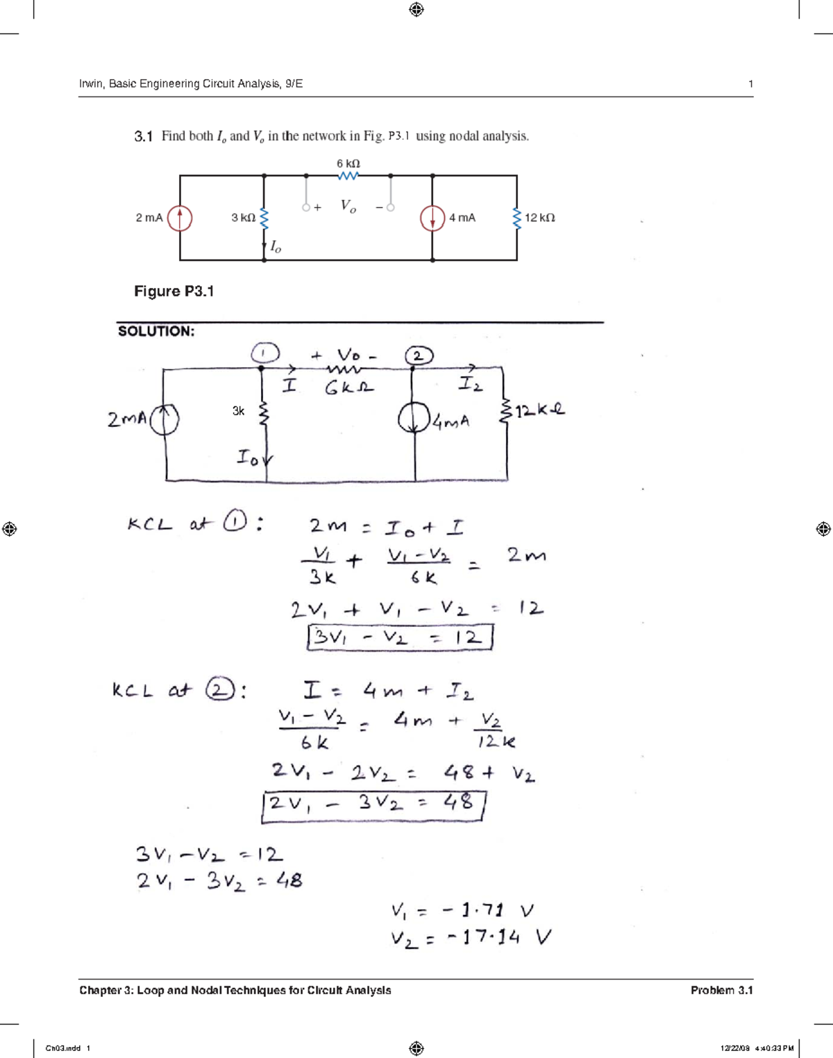 BASIC ELECTRICAL ENGINEERING - 3k Chapter 3: Loop and Nodal Techniques ...