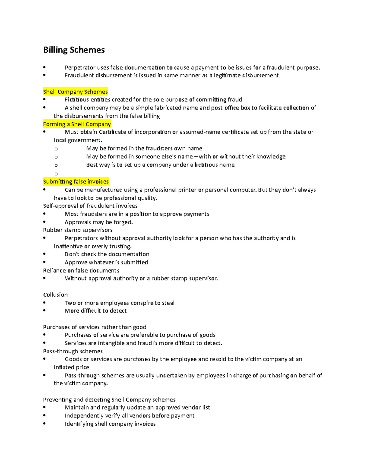Billing Schemes - Lecture notes Chapter 3 - Billing Schemes - Studocu