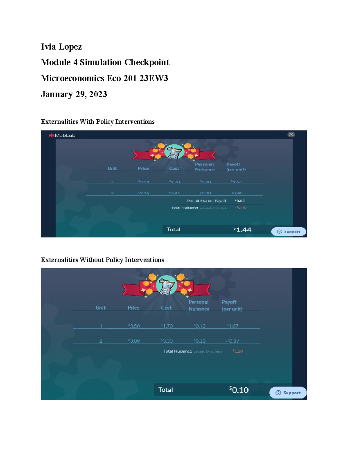 Economy mid project - Ivia Lopez Module 4 Simulation Checkpoint ...