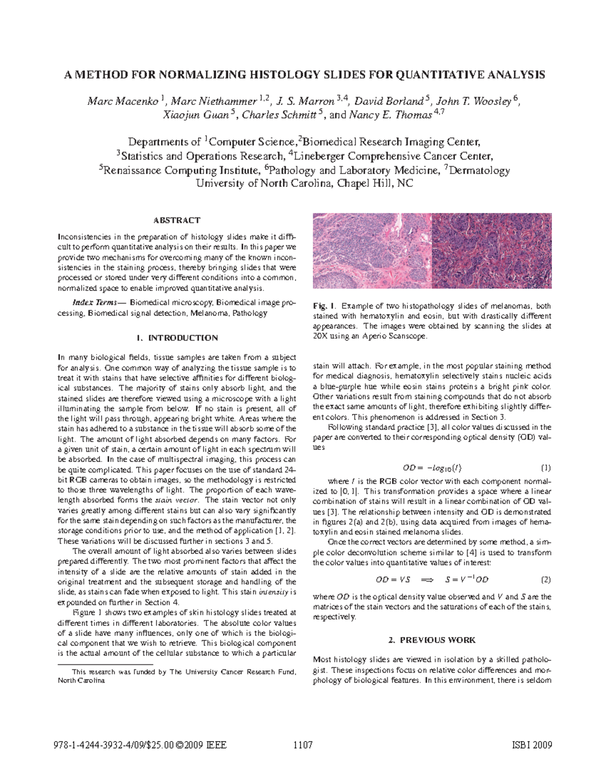 Macenko 2009 - research paper - A METHOD FOR NORMALIZING HISTOLOGY ...