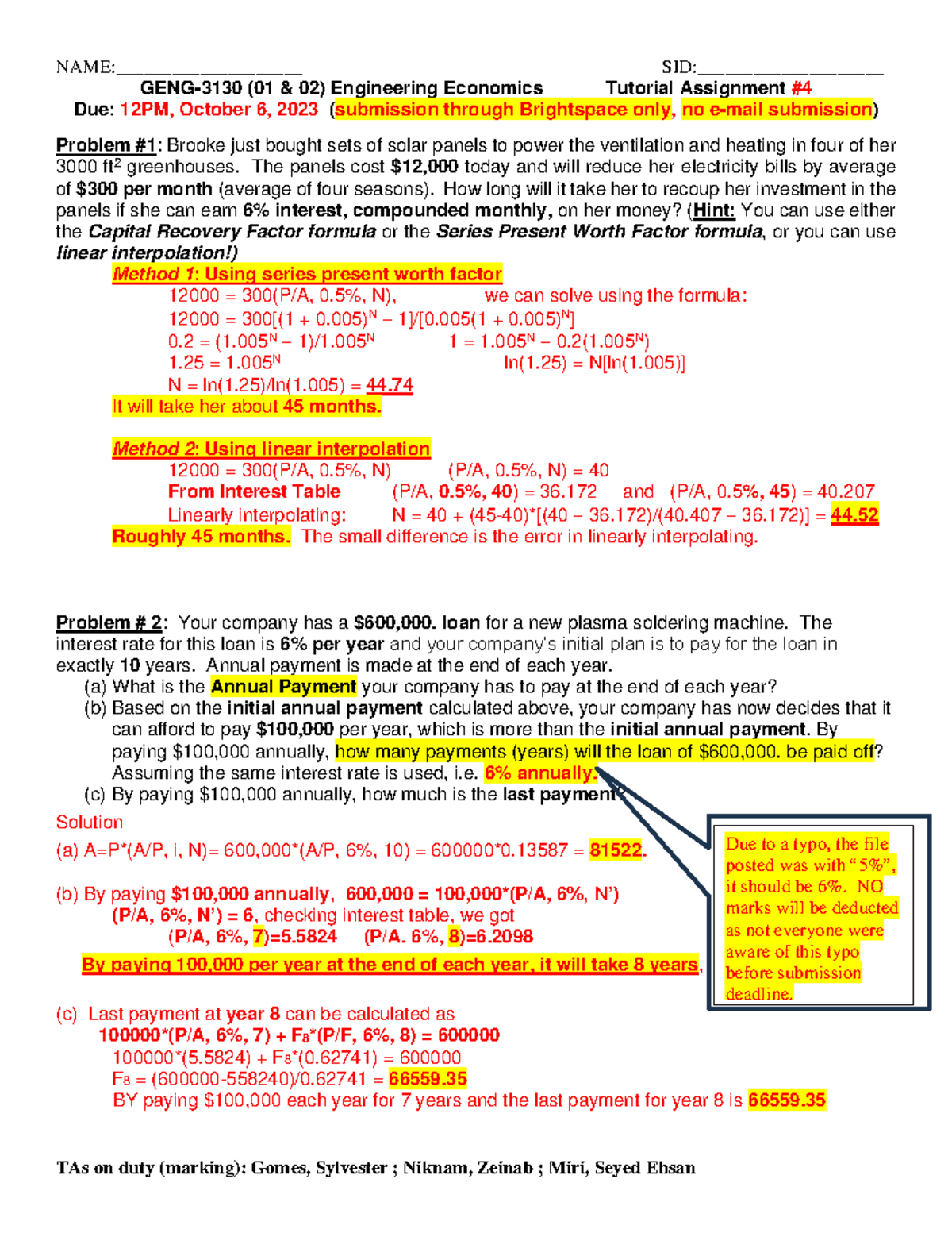 Tutorial 4 2023 solution - NAME:____________________ SID ...
