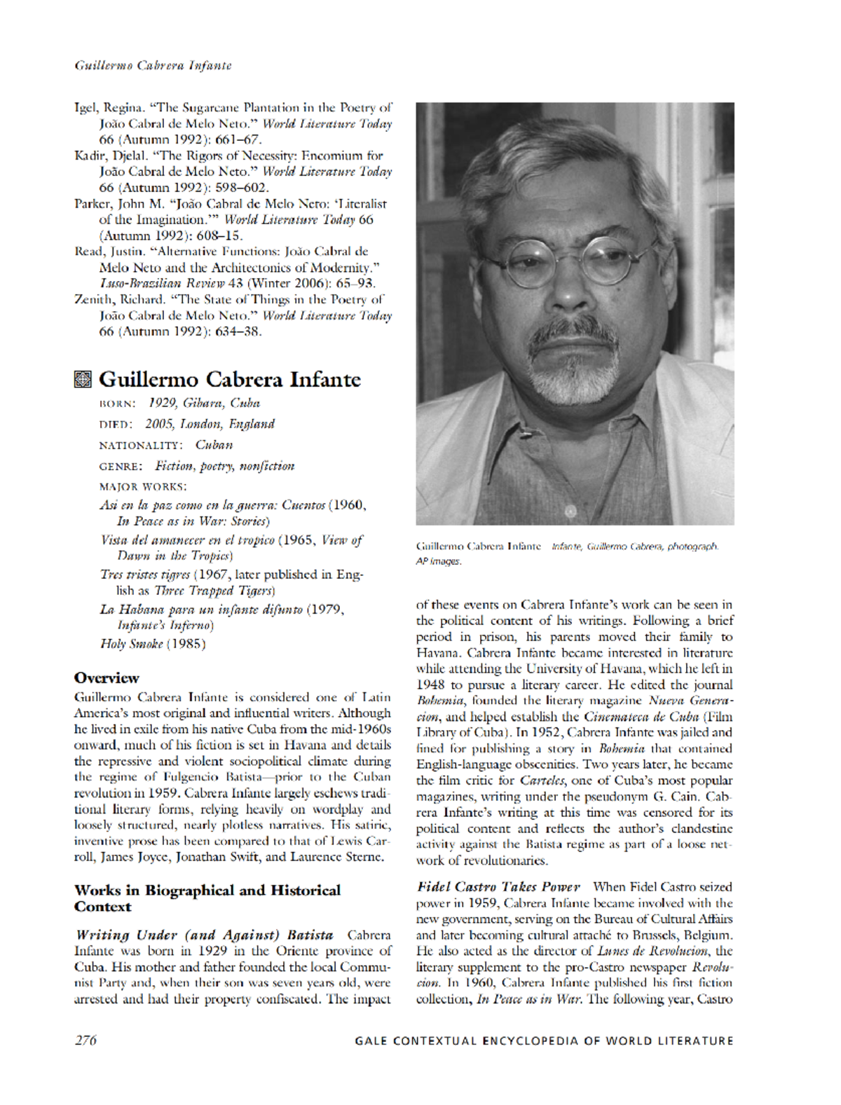 Gale Contextual Encyclopedia of World Literature A C Vol 1 2009 225 ...