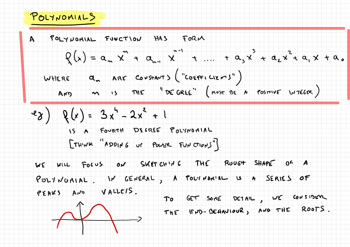 4 - Polynomial Functions - Copy - POLYNOMIALS - A POLYNOMIAL FUNCTION ...