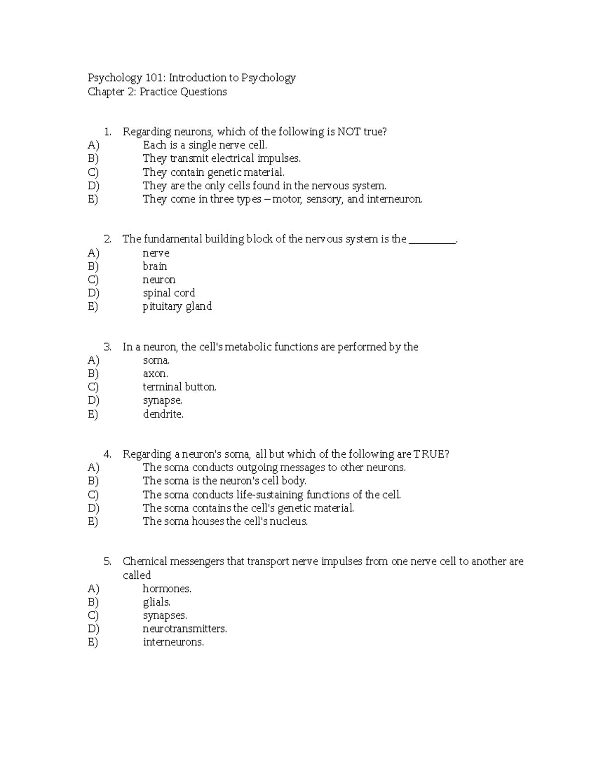 Chapter 2 - Psychology 101: Introduction to Psychology Chapter 2 ...