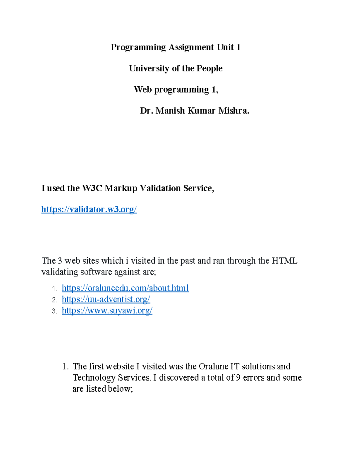 Assignment engl22013 - English IELTS - Programming Assignment Unit 1 ...